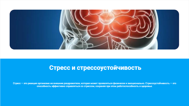 [Презентация] Стресс и стрессоустойчивость