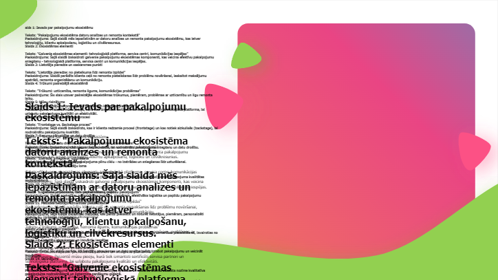 [Презентация] aids 1: Ievads par pakalpojumu ekosistēmu Teksts ...