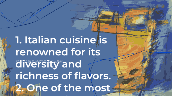 [Презентация] 1. Italian cuisine is renowned for its diversity and ...