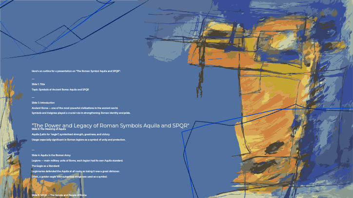 [Презентация] Here’s an outline for a presentation on "The Roman Symbol ...