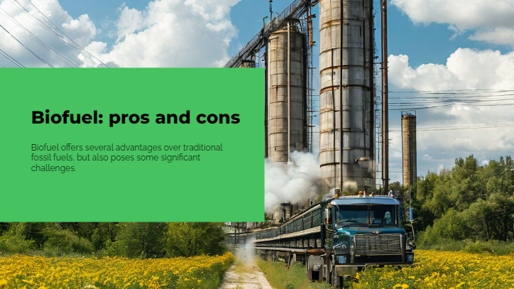[Презентация] Biofuel: pros and cons