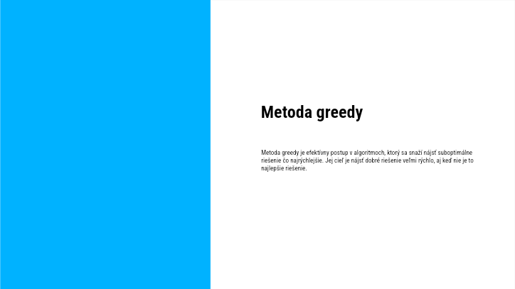 [Презентация] Metoda greedy