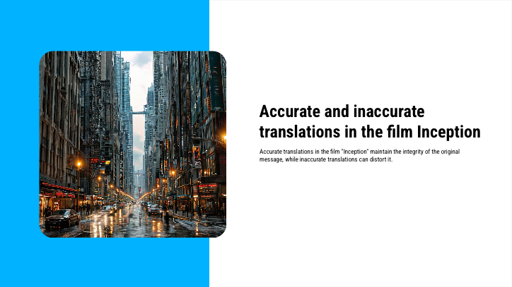 [Презентация] Accurate and inaccurate translations in the film Inception
