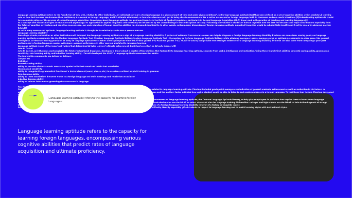 [Презентация] Language learning aptitude refers to the "prediction of ...