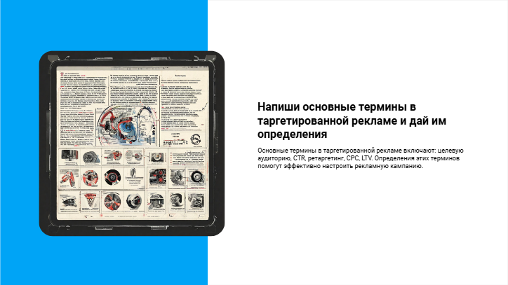 [Презентация] Напиши основные термины в таргетированной рекламе и дай ...