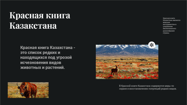 [Презентация] Красная книга Казакстана